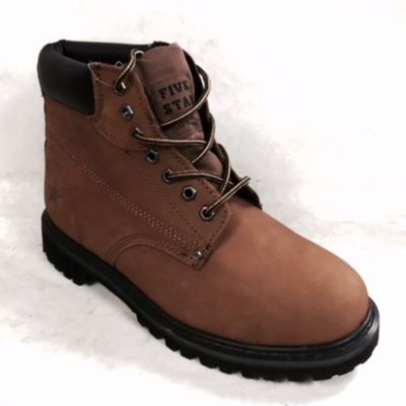 Shoes | Mens Workboot Leather Rust Color Crush Rocks | Poshmark